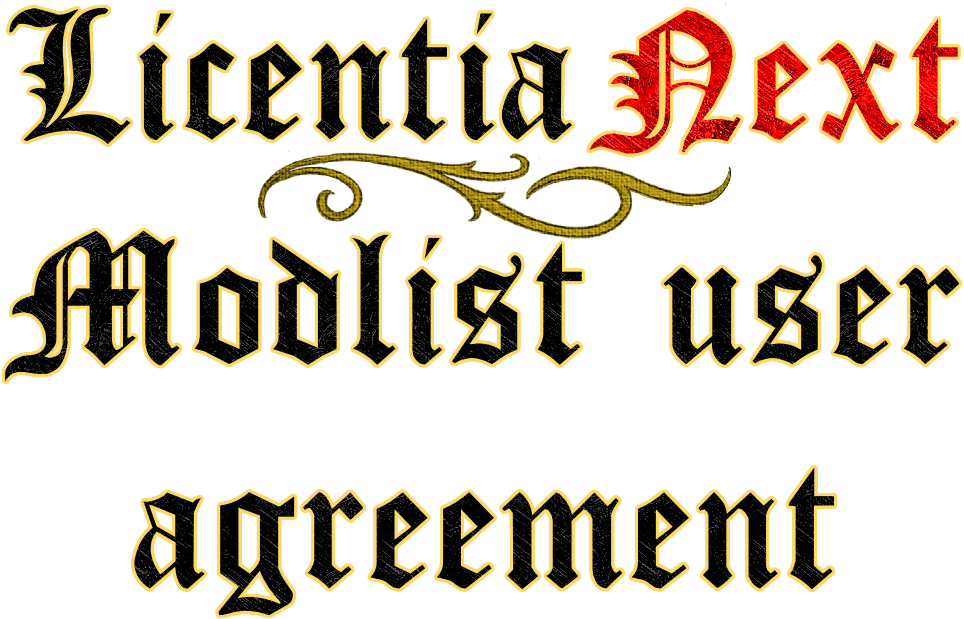 Modlist user agreement 🤝 | Licentia NEXT